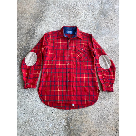 Vintage | Shirts | Vintage 8s Pendleton Wool Elbow Patch Flannel | Poshmark